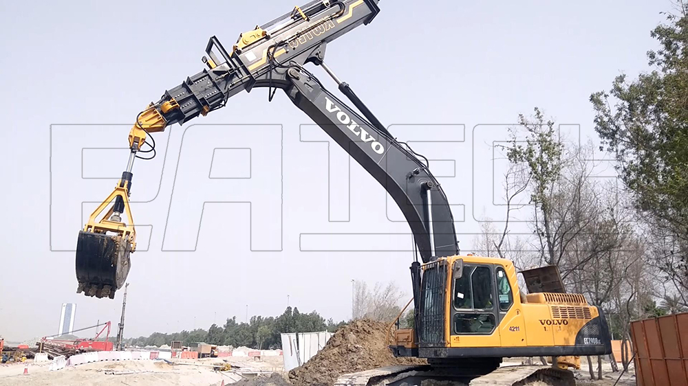 Telescopic Dipper Arm For Deep Excavation suitable for city vertical ...